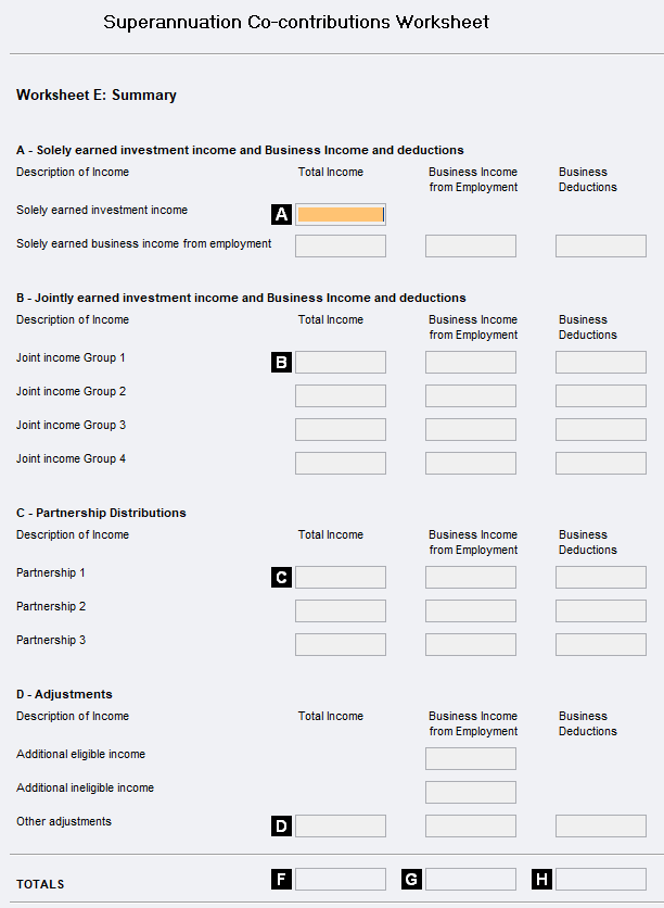 Superannuation super contribution worksheets (scc)